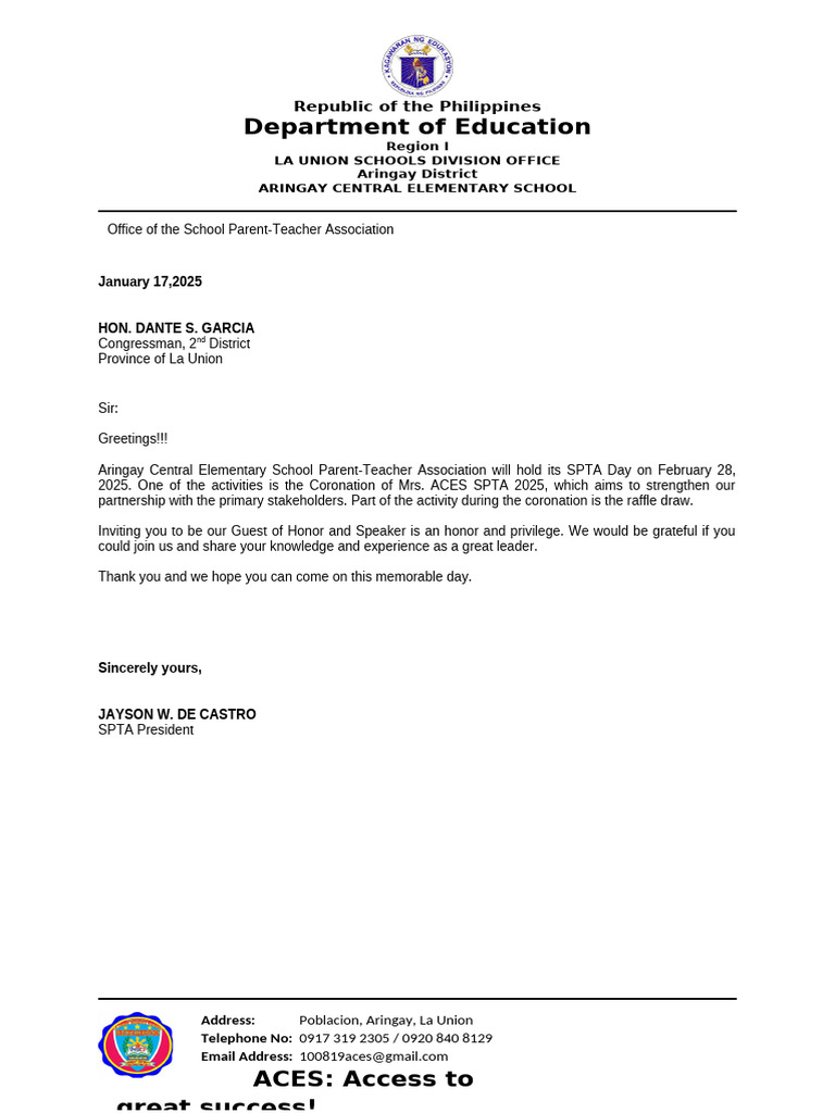 Spta-Invitation-Letter Guest Speaker | PDF