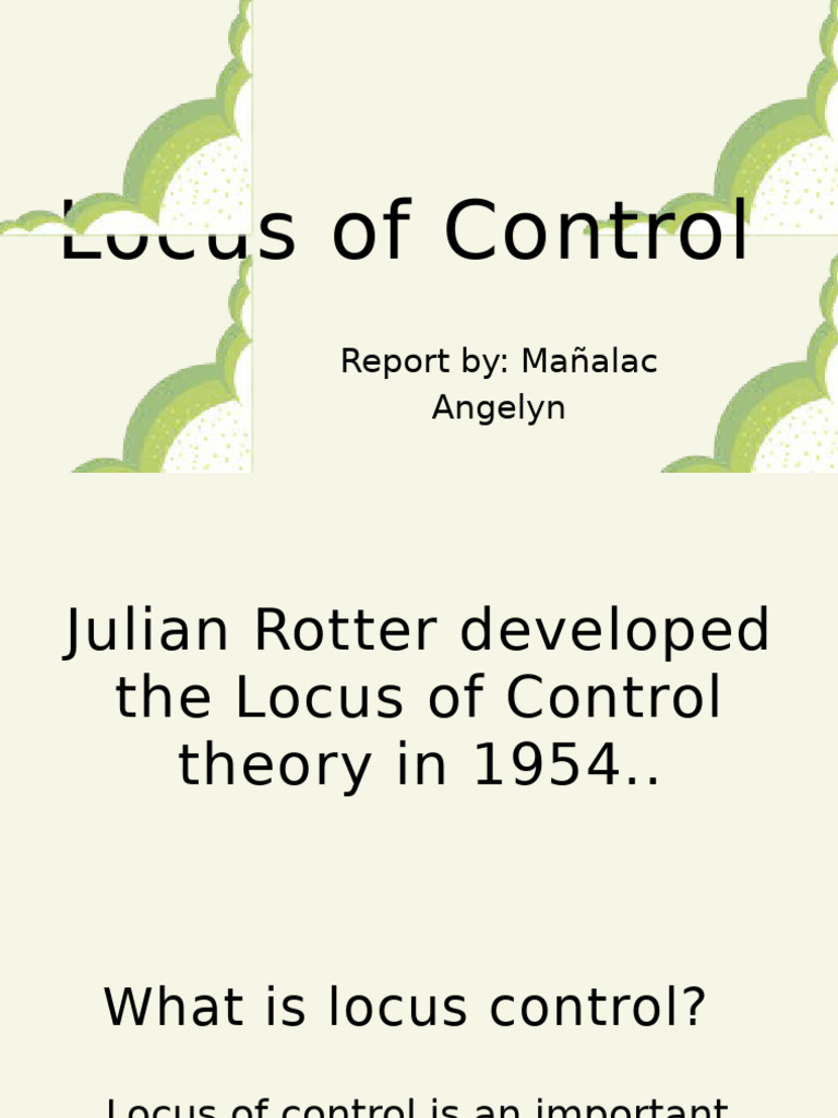 Locus of Control | PDF