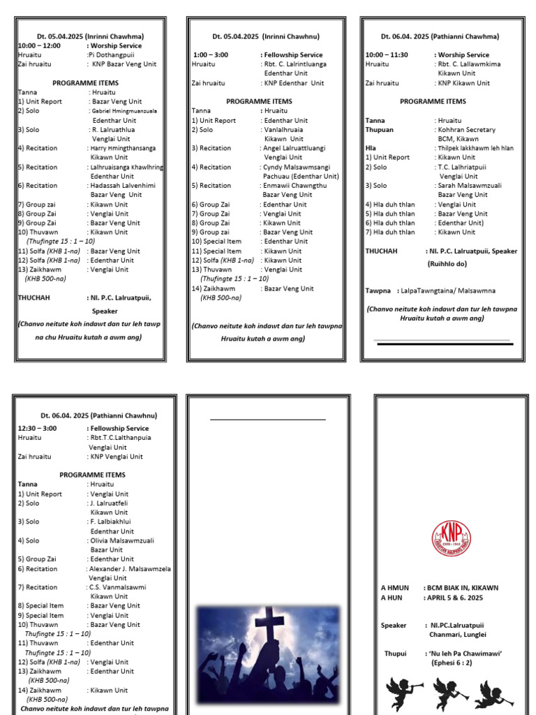 Bazar Pastor Bial KNP Inkhawmpui 2025 | PDF