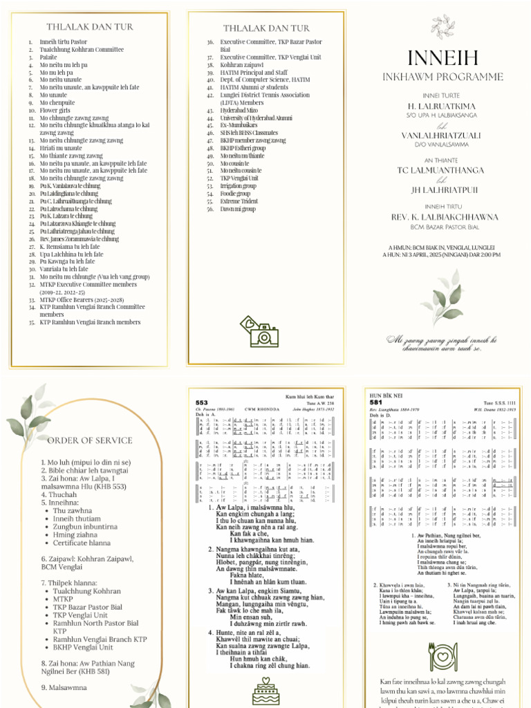 Inneih Programme (Print) | PDF