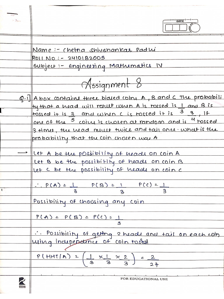 Maths_ass_8 (1) | PDF