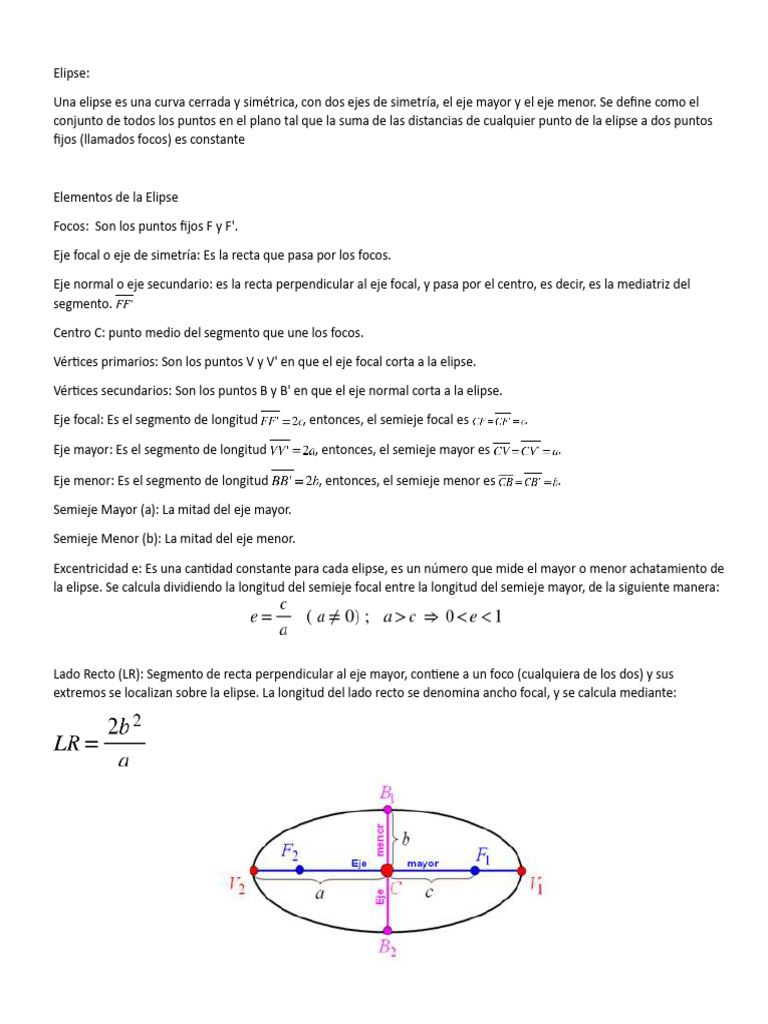 Elipse | PDF | Elipse | Geometría