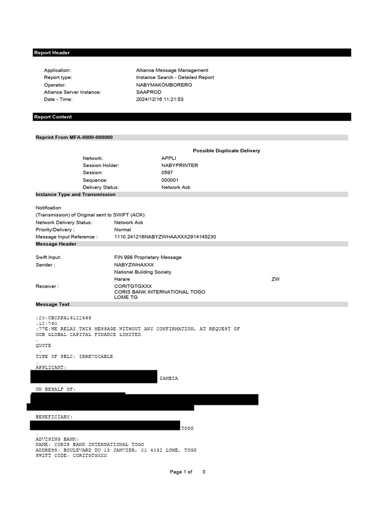 Ubc-10838-Sblc-ubc To Togo 16dec2024-Sanitised Relay by Nabyzwha | PDF ...