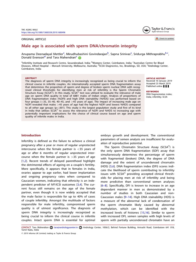 Male-age-is-associated-with-sperm-DNA-chromatin-integrity | PDF | Semen ...