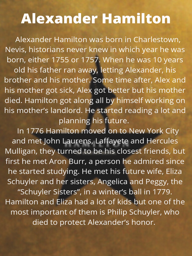 Life and Legacy of Alexander Hamilton | PDF