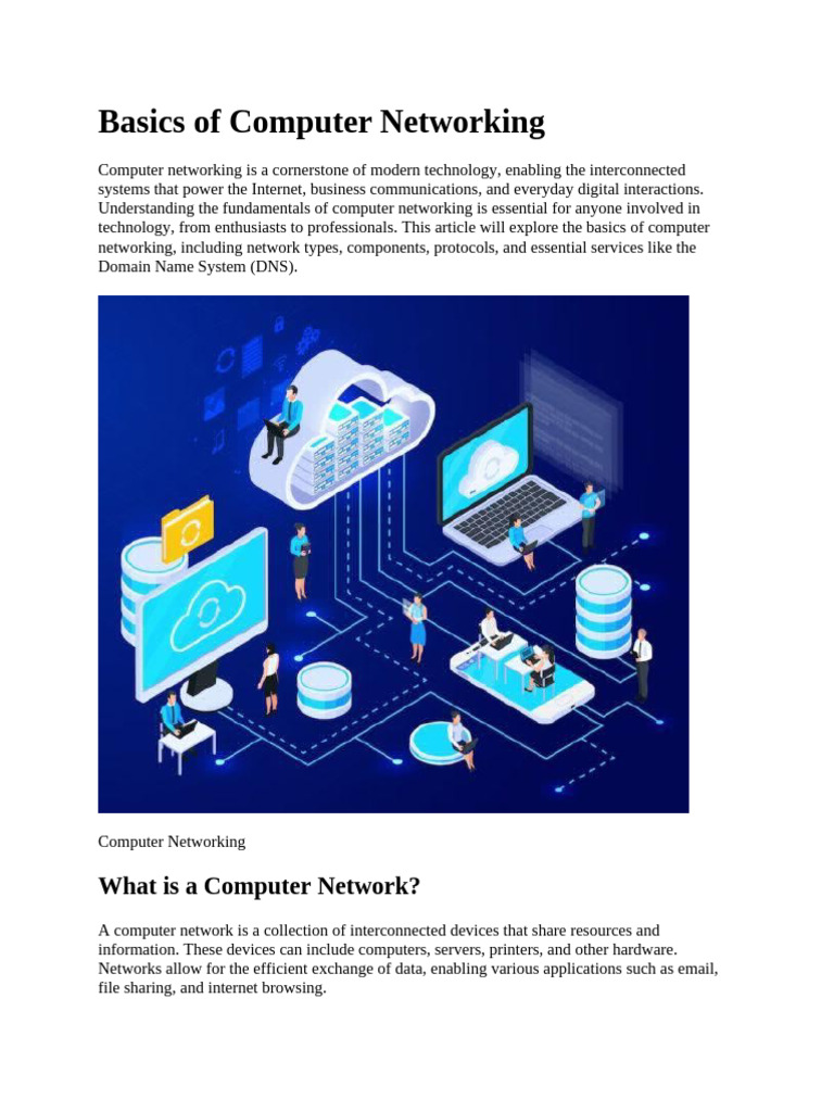 Basics Of Computer Networking Pdf Computer Network Domain Name System