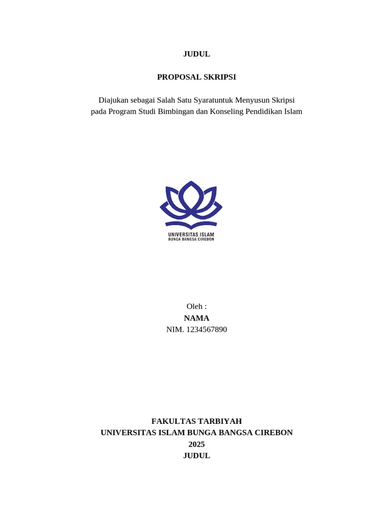 Template Proposal Skripsi Kualitatif (Uts) | PDF