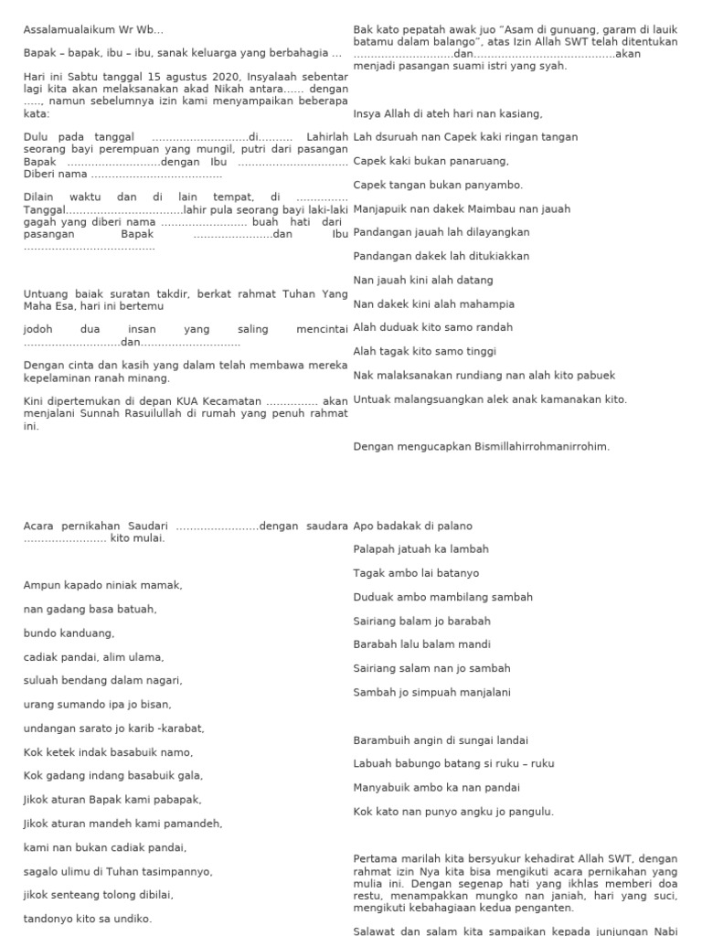 Konsep Protokol Penikahan | PDF