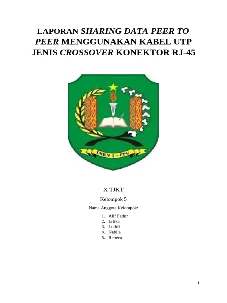 Sharing Data P2P dengan Kabel UTP RJ-45 | PDF