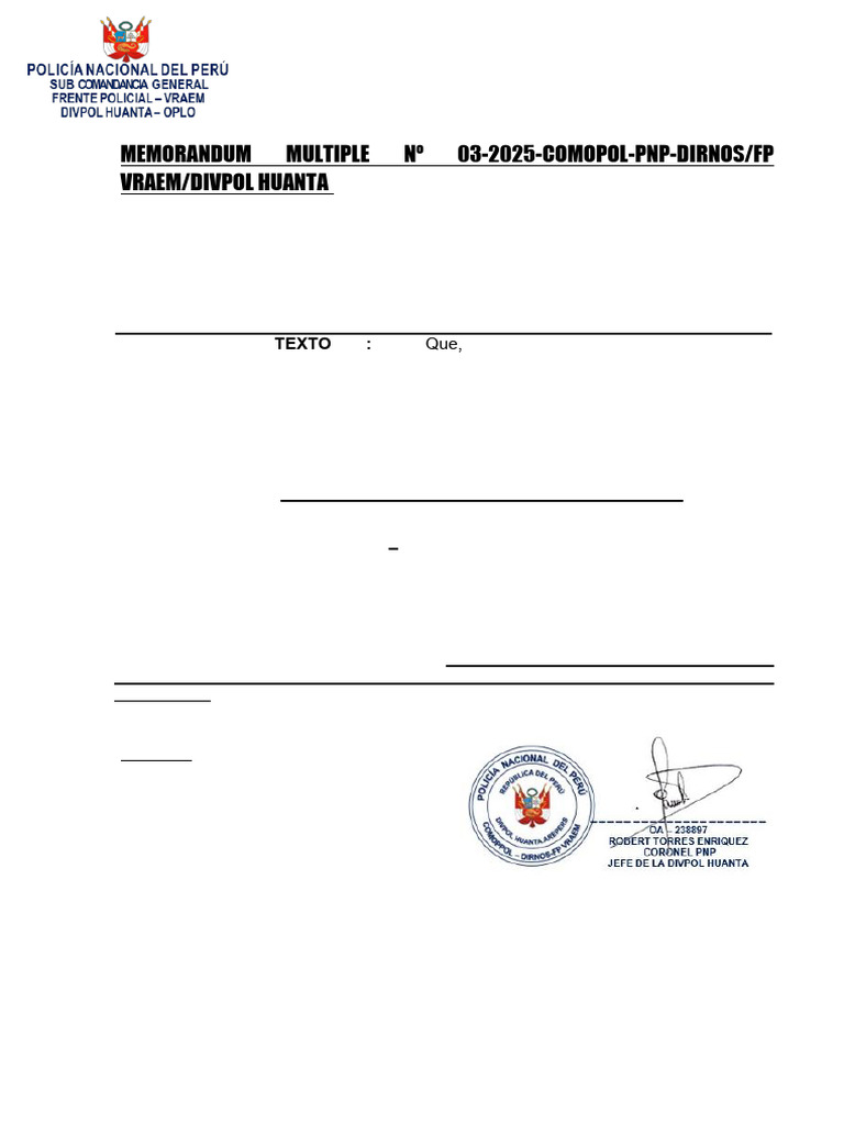 Memorándum Multiple #03-2025 - Relacionado Al Doc. Que Llego de La Fiscalia Por Semana Santa | PDF