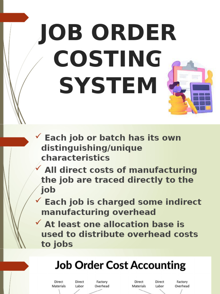Job Order Costing System Overview | PDF