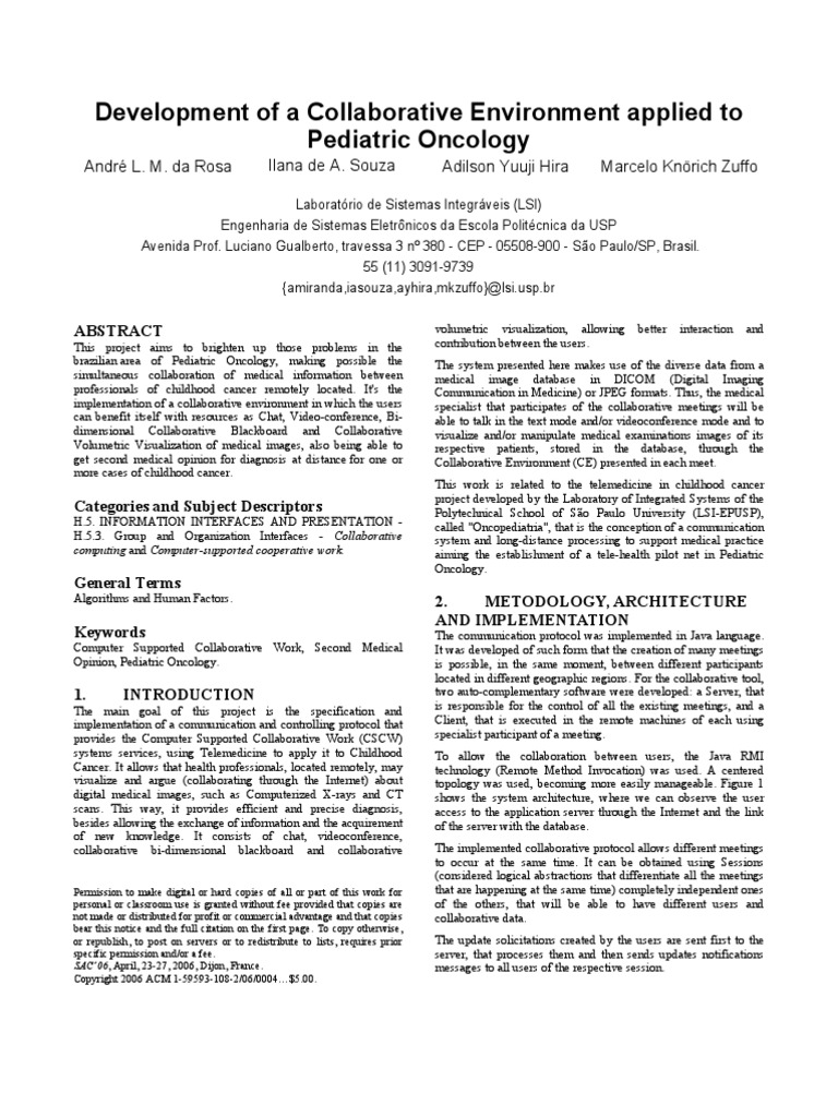 Poster ACM | Download Free PDF | Server (Computing) | Videotelephony