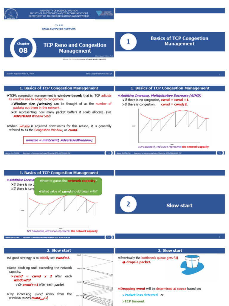 Chapter8-TCP Reno and Congestion Management | PDF | Network Congestion | Transmission Control ...