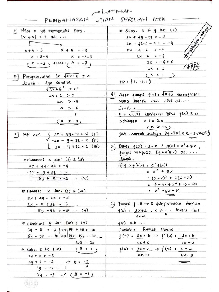MC - Pembahasan Latsol Us | PDF