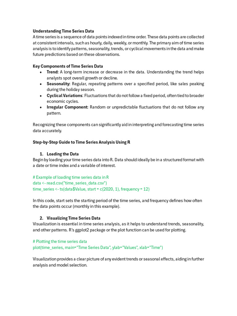 Understanding Time Series Data | PDF | Seasonality | Time Series
