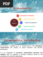 2022econometrics Chapter One by Habtamu | PDF | Econometrics | Statistics