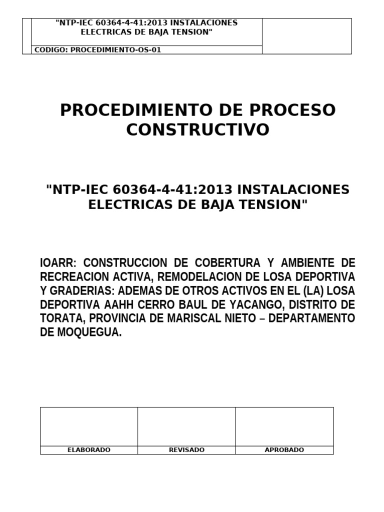 Proceso Constructivo | PDF | Valores | Electricidad