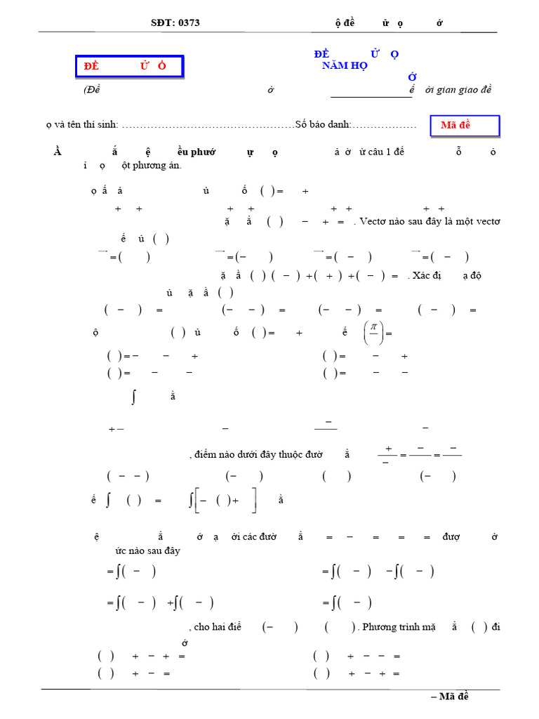 4 de Toan hk2 | PDF