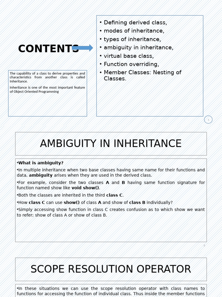 Chapter-4 (2) Ambiguity in Inheritance, Virtual Base Class | PDF | Class (Computer Programming ...