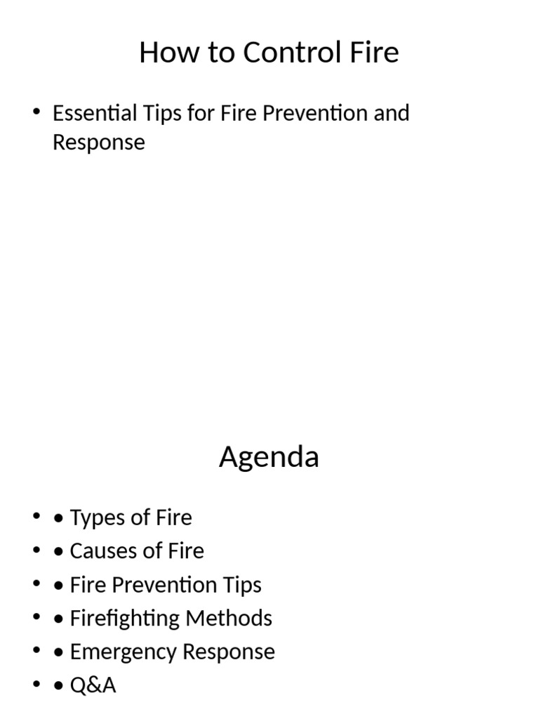 How To Control Fire Presentation | PDF