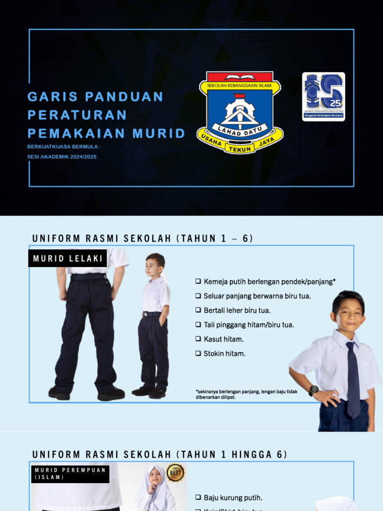 Garis Panduan Peraturan Pemakaian Sekolah | PDF