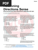 Direction-Based Reasoning Questions | PDF | Teaching Mathematics