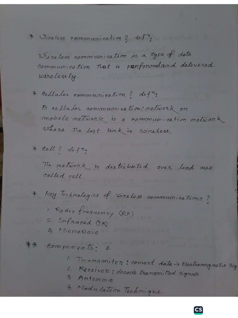 Wireless Sobuj Anik Mid Note | PDF
