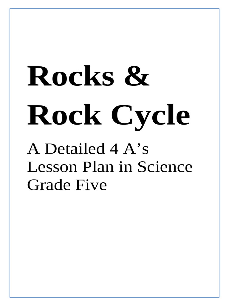 Demo Rock Cycle | PDF | Rock (Geology)