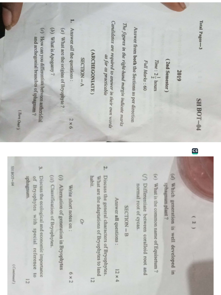 privious year question papers 2nd semeste | PDF