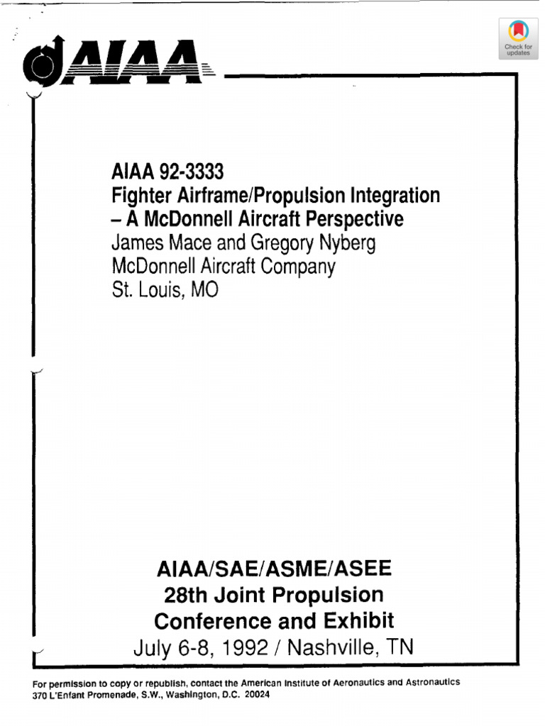 Fighter Airframe Propulsion Integration | PDF | Flight | Aircraft
