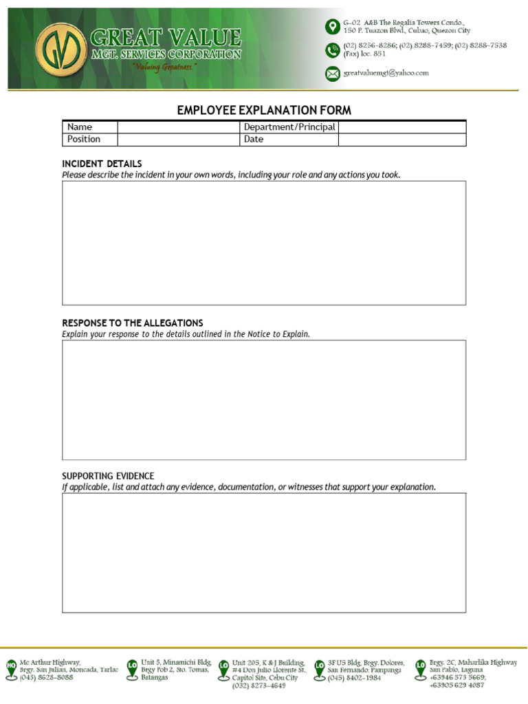 Ir Explanation Letter | PDF