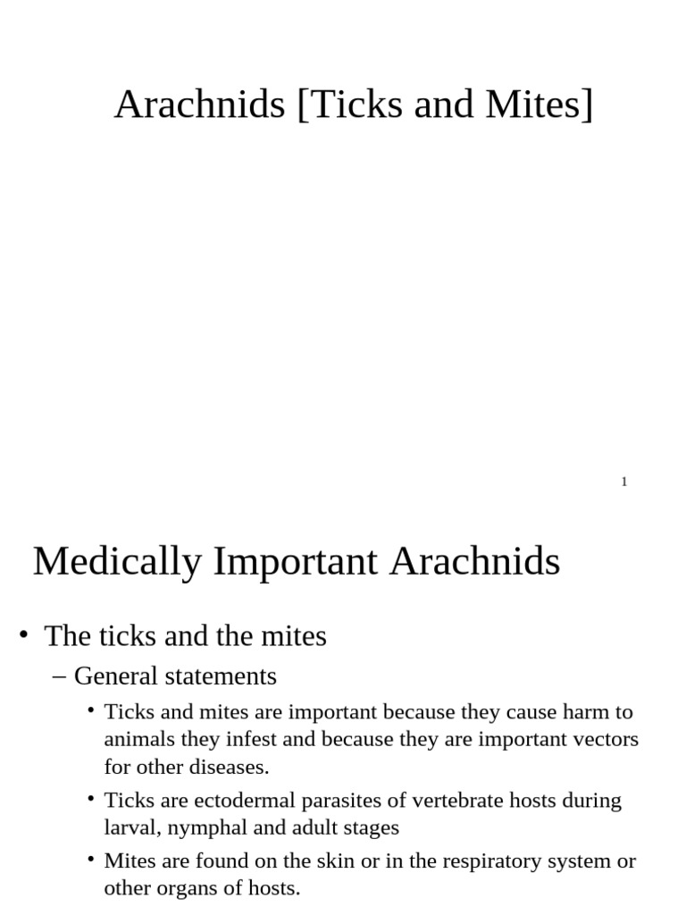 13 Arachnids (Ticks and Mites) | PDF