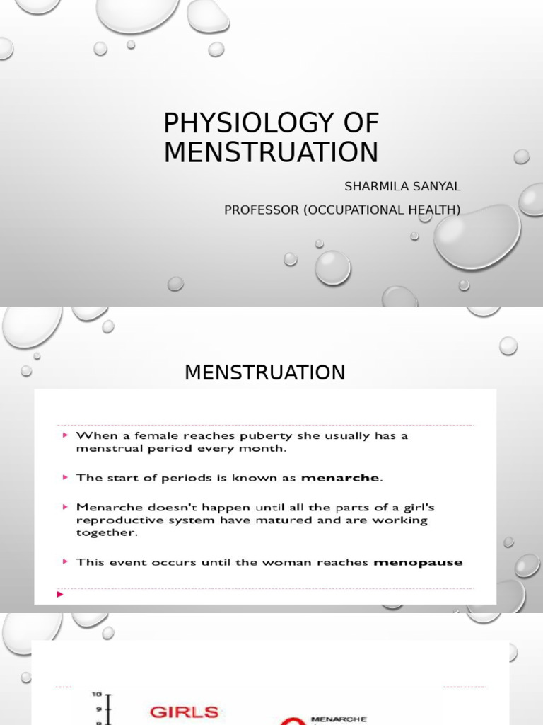 Physiology of Menstruation | PDF | Menstrual Cycle | Menstruation