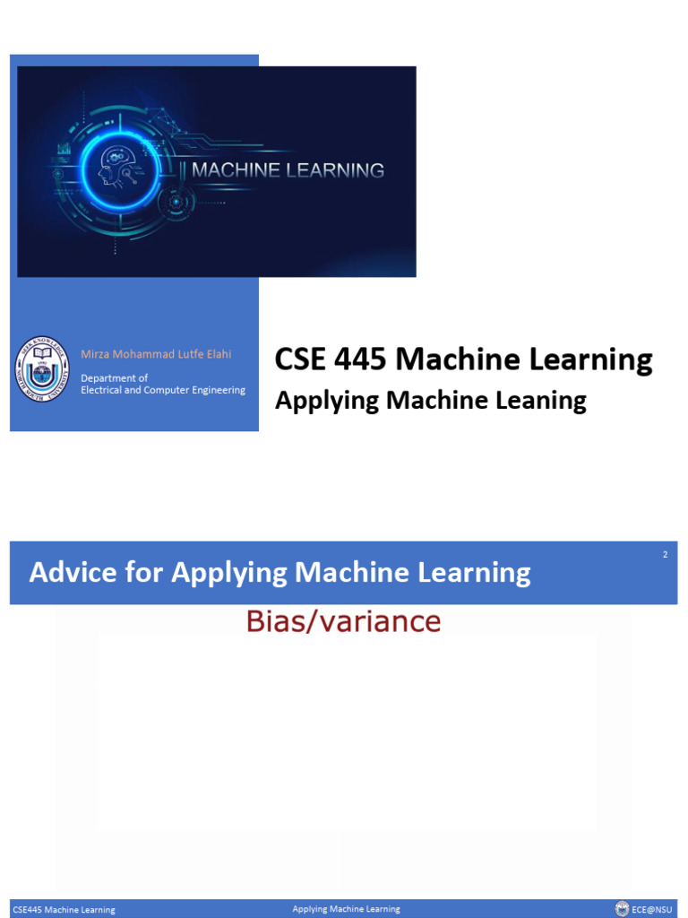 CSE445-Applying ML Bias Variance | PDF | Computational Neuroscience | Cybernetics
