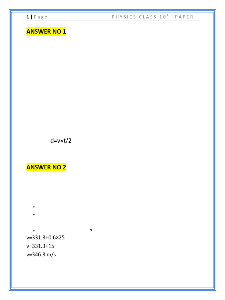 Physics 10 TH Class Paper Ok | PDF | Electromagnetic Induction | Myopia