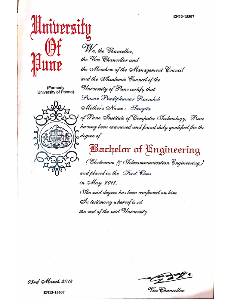 Educational Qualification Proof | PDF
