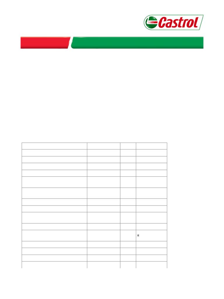 Castrol - Optitemp SB 100-1 | PDF | Materials | Mechanical Engineering