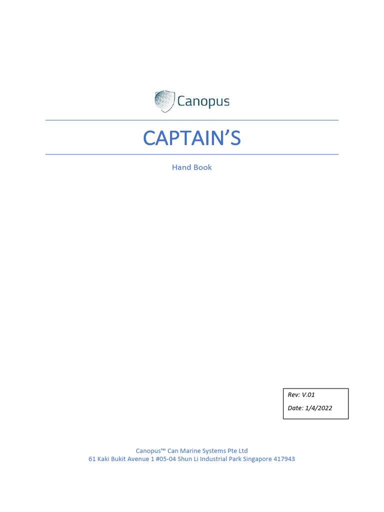 Captain Hand Book (Canopus VSAT) | PDF | Port (Computer Networking ...