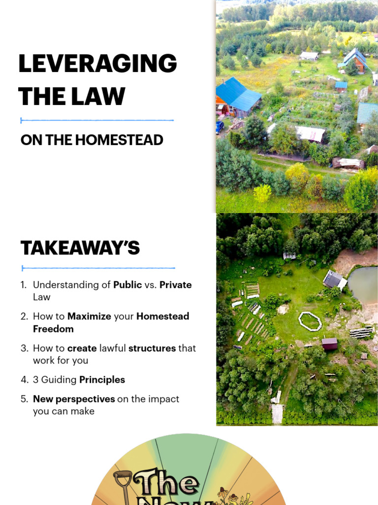 Leveraging The Law For Homesteads and Communities | PDF | Limited ...