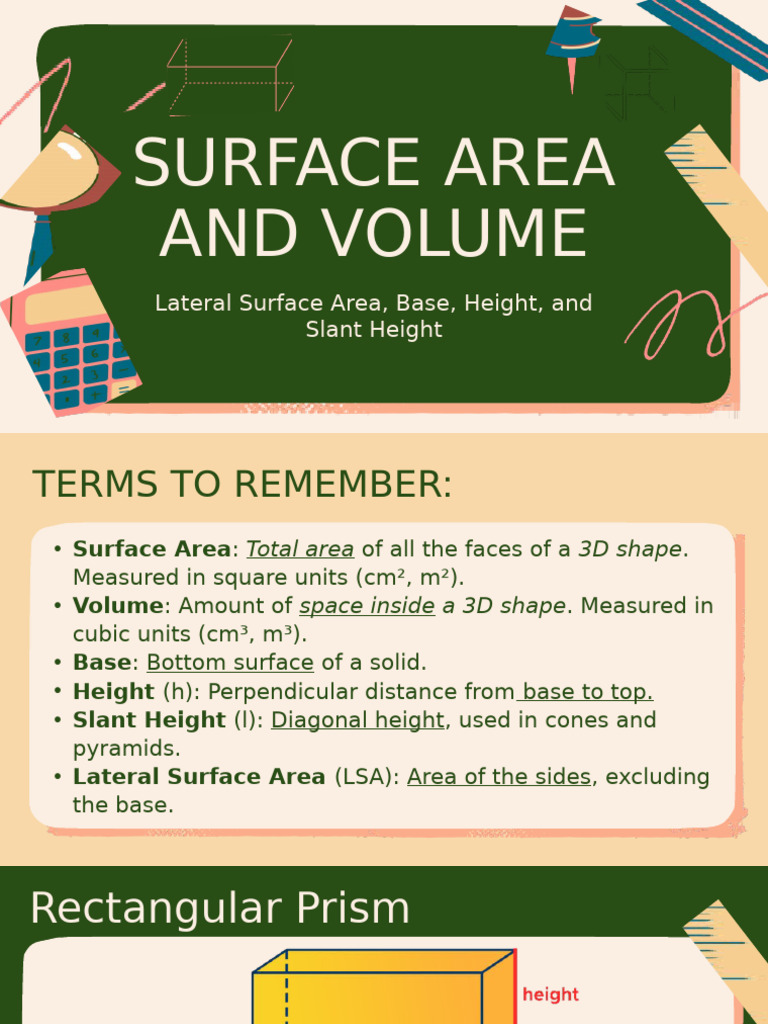 Surface Area and Volume | PDF