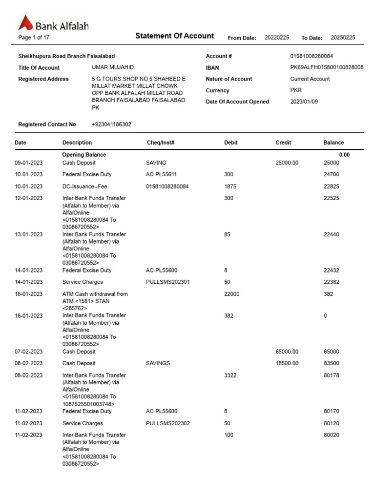 Statement of Account | PDF | Banks | Credit Card