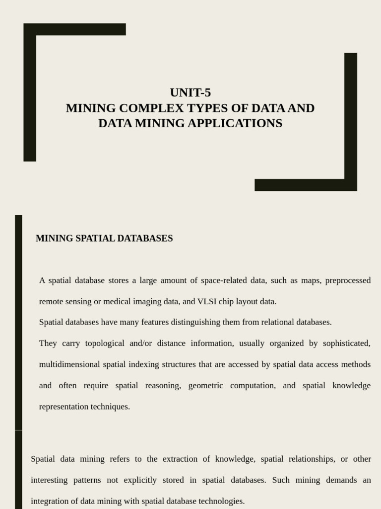 Mining Spatial Data Bases | PDF | Spatial Analysis | Data Warehouse