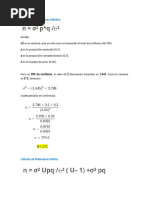 Formula para Cálculo de La Muestra Poblaciones Finitas | PDF
