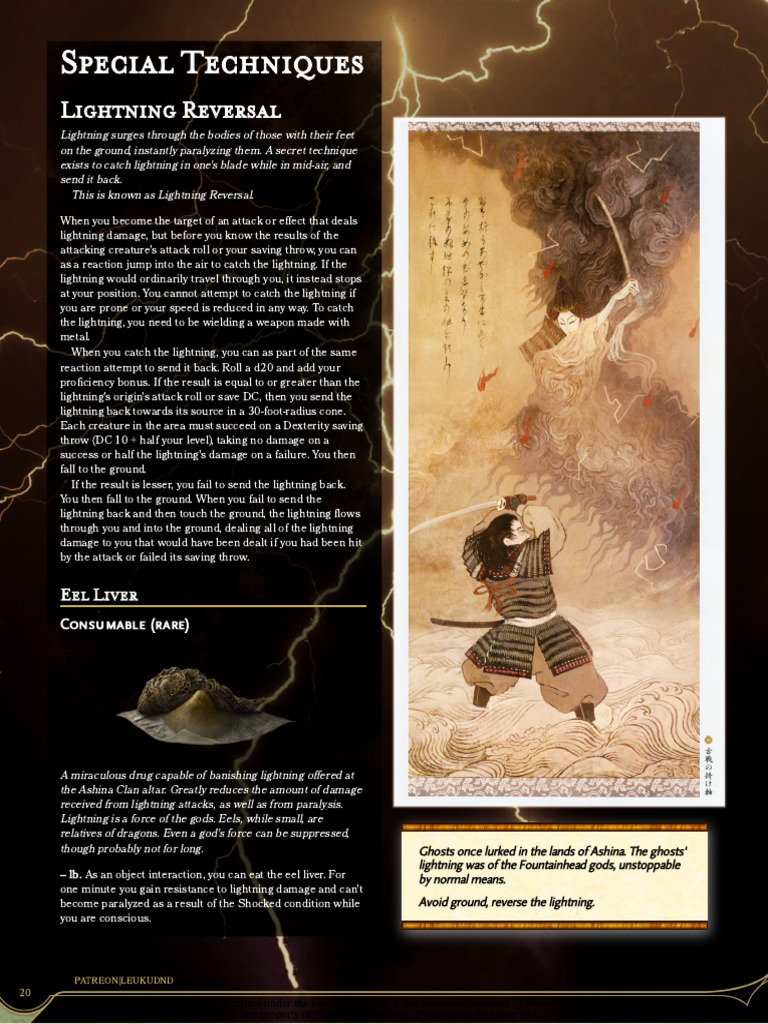 Sekiro D&D Part 4. Special Techniques (Lightning Reversal + Prosthetic ...