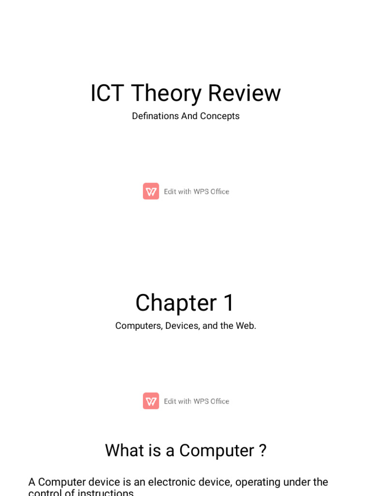 Foundation ICT-Theory - Review | PDF | World Wide Web | Internet & Web