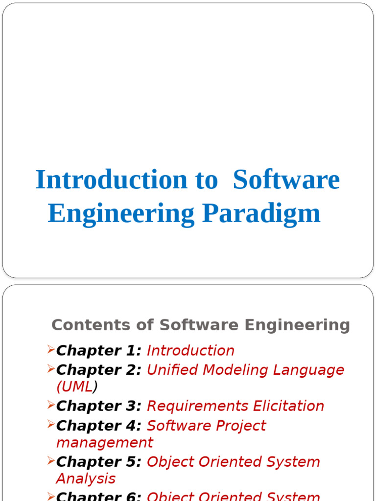 01 Chapter 1 SWE MT 46 | PDF | Object Oriented Programming | Class (Computer Programming)