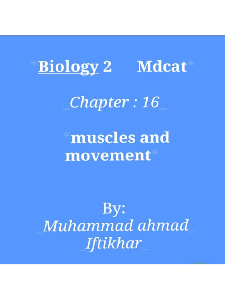 Muscles and Movement 16 | PDF
