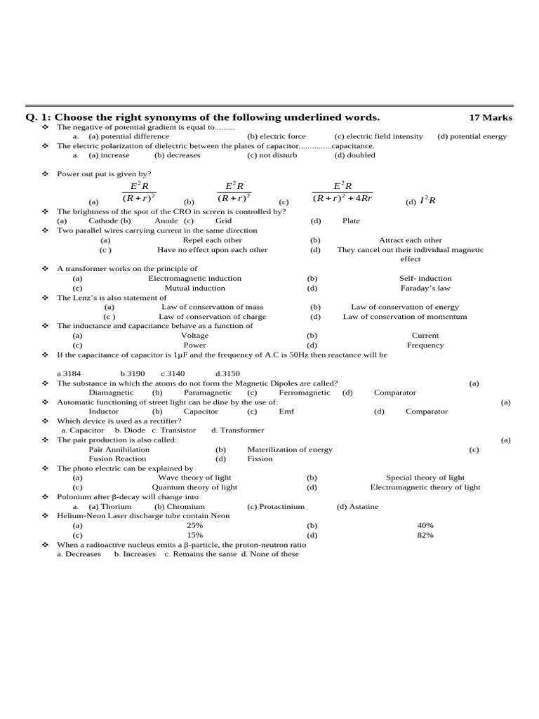 2nd Year Phy Full Book (New) | PDF | Electromagnetic Induction | Magnetic Field