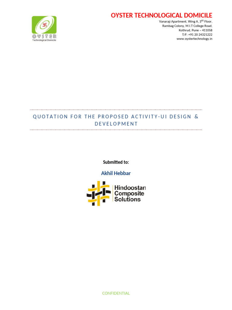 Proposal For Web Development - HCS | PDF | World Wide Web | Internet & Web