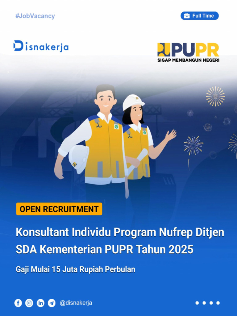 Konsultant Individu Program Nufrep Ditjen SDA - DISNAKERJAa | PDF